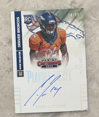 Cody Latimer signed DENVER BRONCOS card #74/99 | eBay