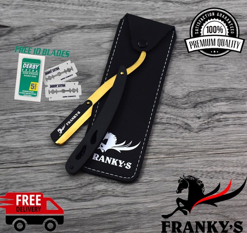 Black & Gold Professional multi razors Barber Salon Straight Cut Throat ...