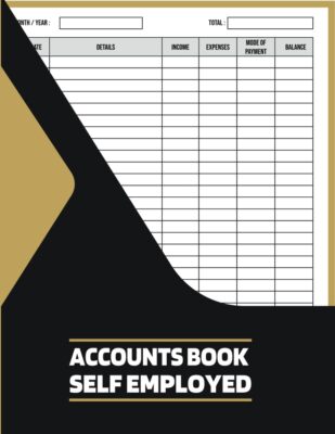 Accounts Log Book Self Employed Income/Expense Bookkeeping Sole Trader ...