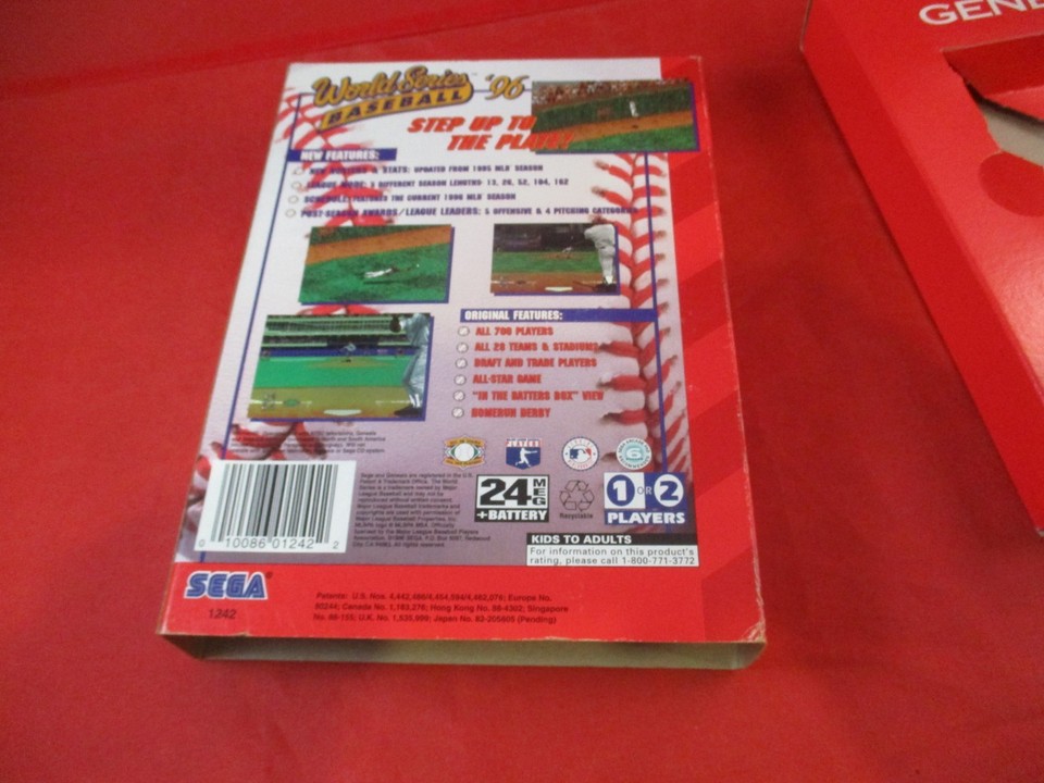World Series Baseball '96 (Sega Genesis) COMPLETE w/ Box manual game ...
