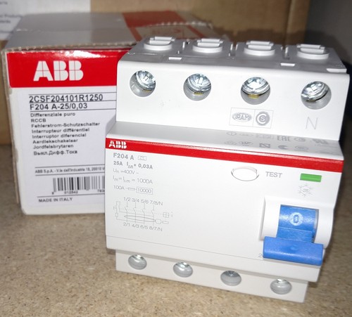 F204A-25/0.03, ABB, Rcd F200 A 2P 25A 30Ma | eBay