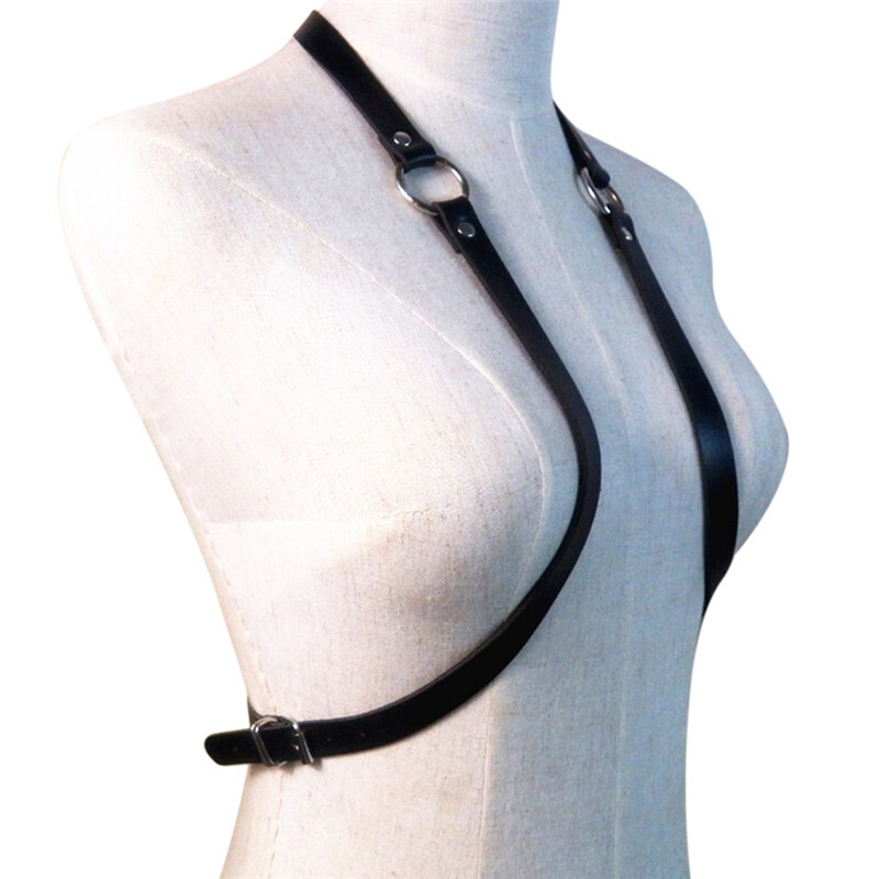 Sexy Women Men Adjustable Leather Body Chest Harness Belt Punk Fancy ...