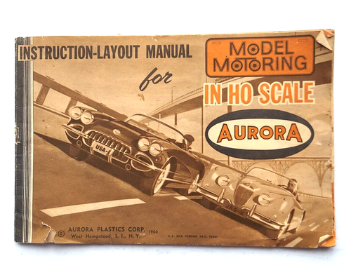 AURORA PLASTICS Instruction Layout Manual MODEL MOTORING HO Scale 1960 ...