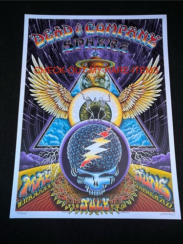 Dead and & Company poster Las Vegas Sphere Emek 5/16 5/18 7/4 7/13 🌹 | eBay