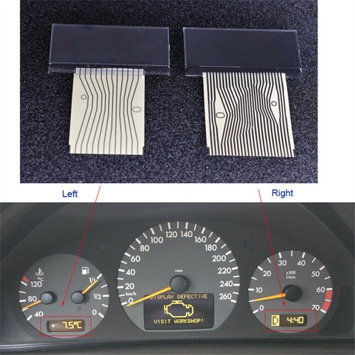 2pcs Dashboard LCD Screen Instrument Cluster Display For CLK W210 SLK ...