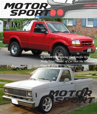 For Ford Ranger 1988-1992 Window Visor Sun Guard In-Channel Dark Grey ...