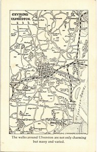 Ulverston Environs Map by Atkinson's, Ulverston. | eBay