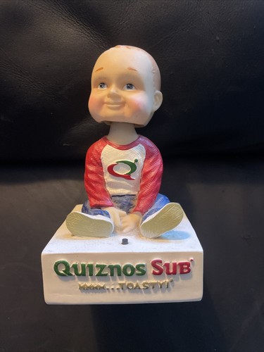 Rare! Quiznos Sub Baby Bob Bobblehead 5 1/2" Tall Retired Talks No Box ...