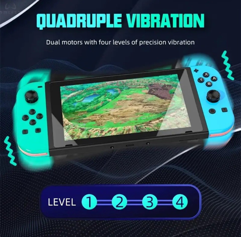 For Nintendo Switch Joy Con (L/R) Controllers Joy-con Gamepad Blue ...