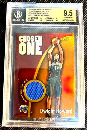 SSP #D 1/9 DWIGHT HOWARD 2005 TOPPS CHROME BGS 9.5 GEM MINT GOLD ...