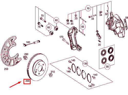Mercedes-Benz Genuine Front Bond Brake Disc 2x 0004212712 for sale ...