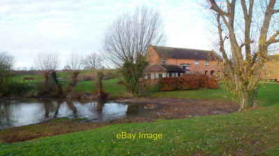 Photo 6x4 Pond at Wightfield Manor Apperley Low water level despite the ...