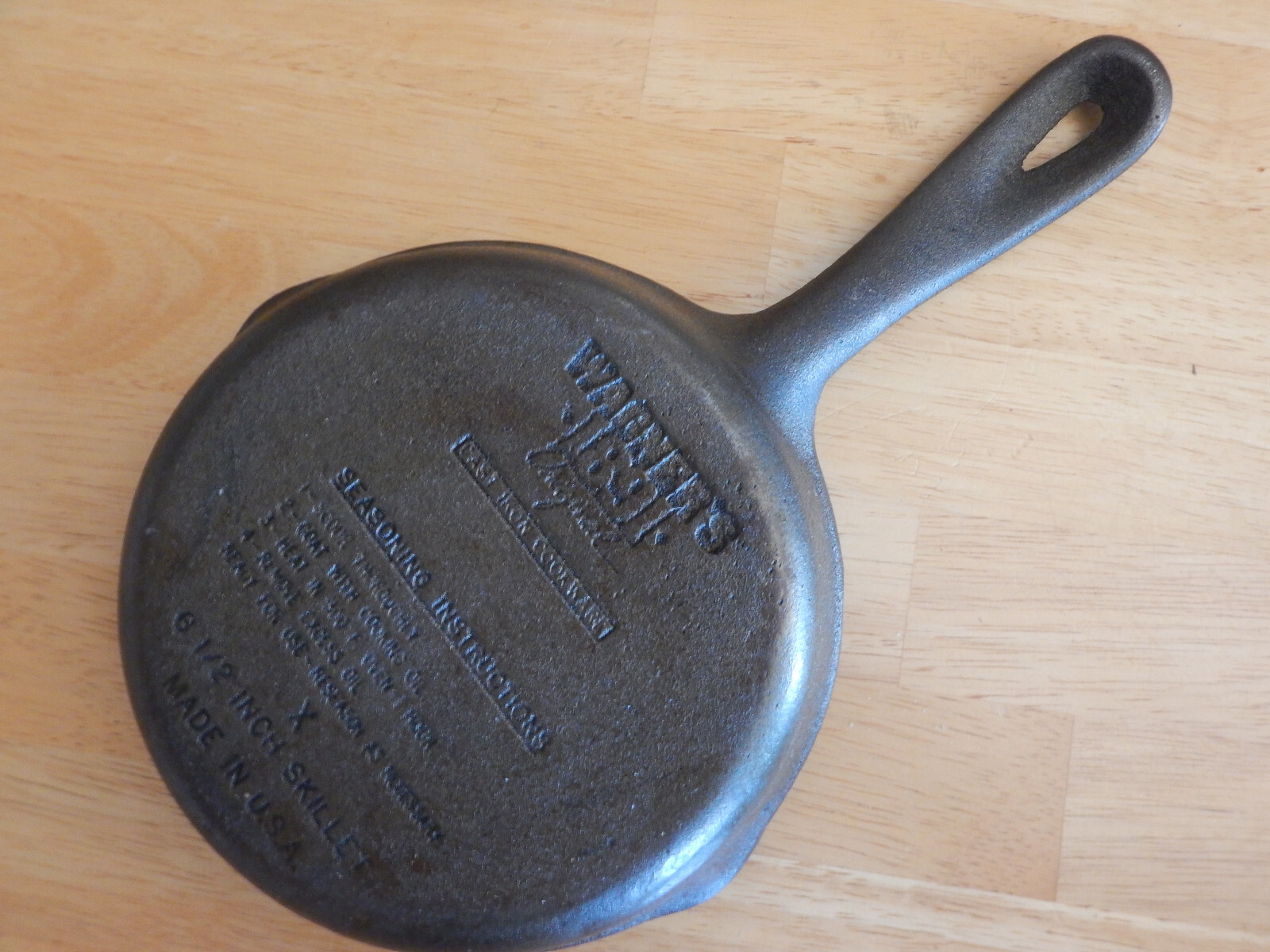 Wagner's 1891 Original Cast Iron Cookware 6 1/2" Skillet "X" Made in ...