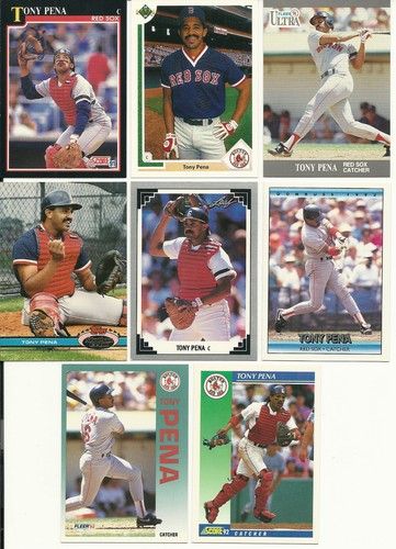 Huge 30 different TONY PENA cards lot 1990 - 1994 all Red Sox | eBay