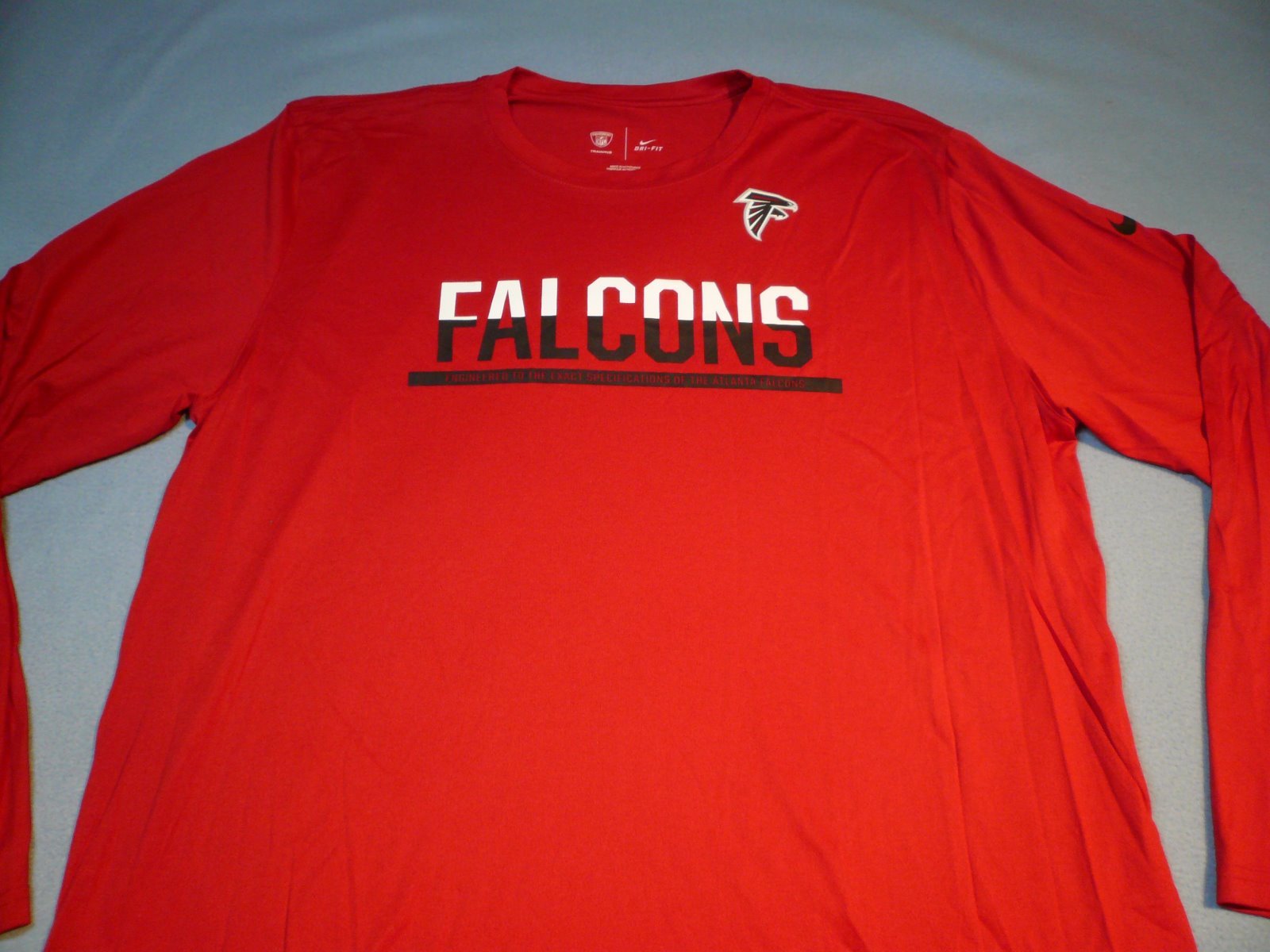 Nike Atlanta Falcons Sideline 2XL BRAND NEW shirt Long Sleeve dri fit ...