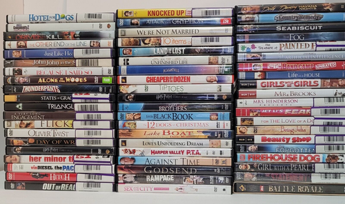 70-Different DVDs All Genres Previously Viewed Title List in ...