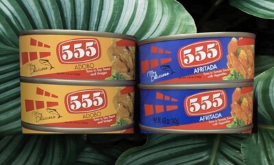 4 Can Pack 555 Afritada And Adobo Tuna Cans 4.9 Oz (2 Adobo & 2 ...