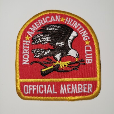 North American Hunting Club official member patch 3.50" x 3" Iron-on or ...
