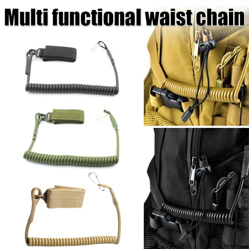 Molle Coil Sling Military Elastic Belt Spring Strap Backpack Bag Rope ...
