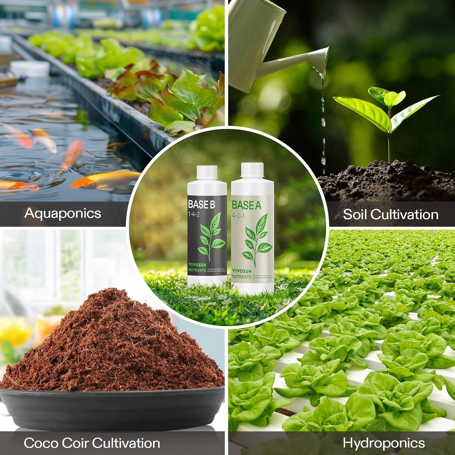 VIVOSUN Plant Food Nutrients Base A(4-0-1) & B(1-4-2) Bundle Set of 8oz | eBay