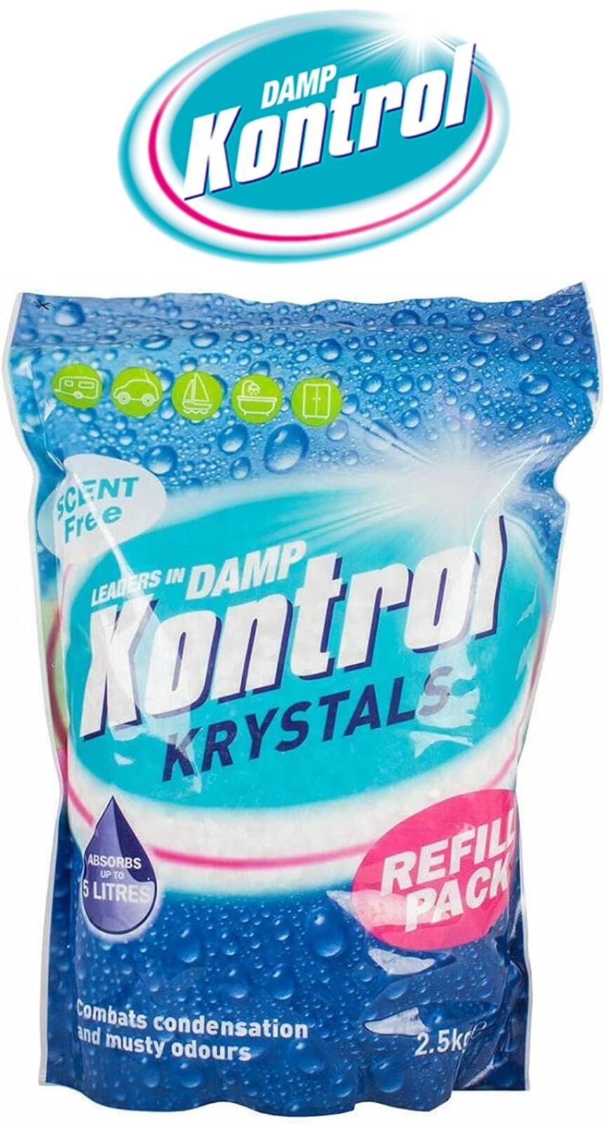 Kontrol Refill Krystals Pack Moisture Trap Damp Mould Absorber Crystals ...