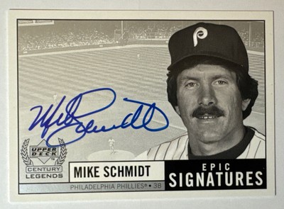 Mike Schmidt 1999 Upper Deck Century Legends Auto Epic Signatures ...