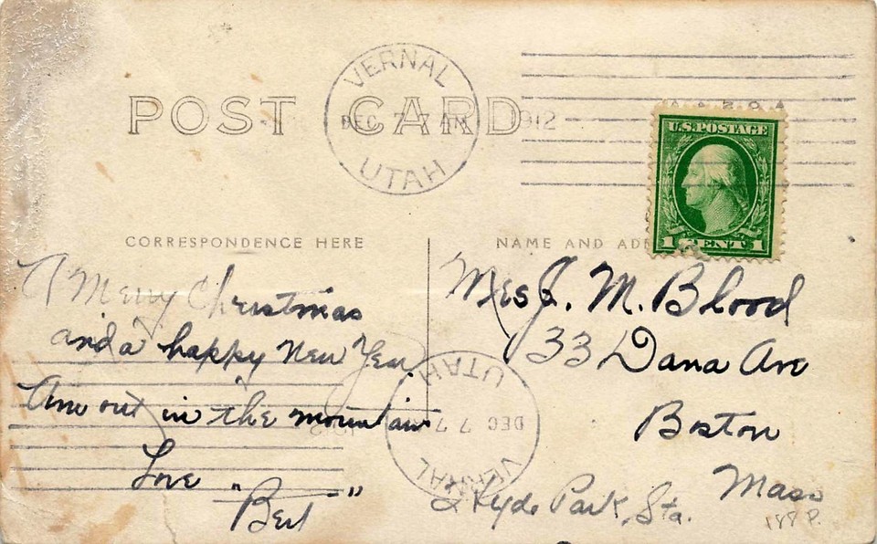 1912 UTAH RPPC POSTCARD: UINTAH RAILWAY TRAIN TRACKS, WATSON / VERNAL, UT | eBay