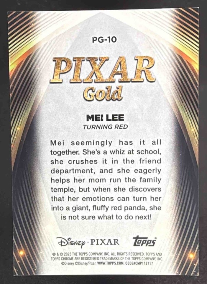 2025 Topps Pixar Gold Mei Lee Mini-Diamond Etch Refractor #21/50 | eBay