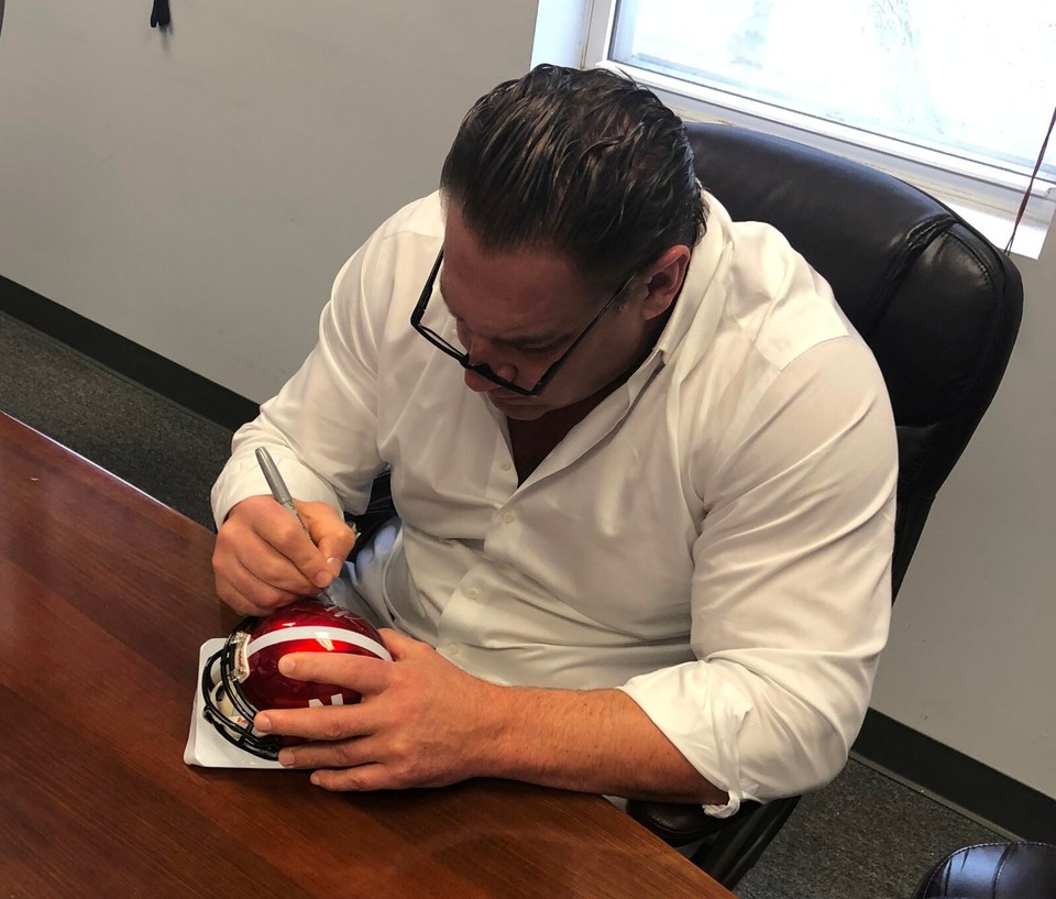 Christian Peter Signed Nebraska Huskers Red Mini Helmet National Champs ...