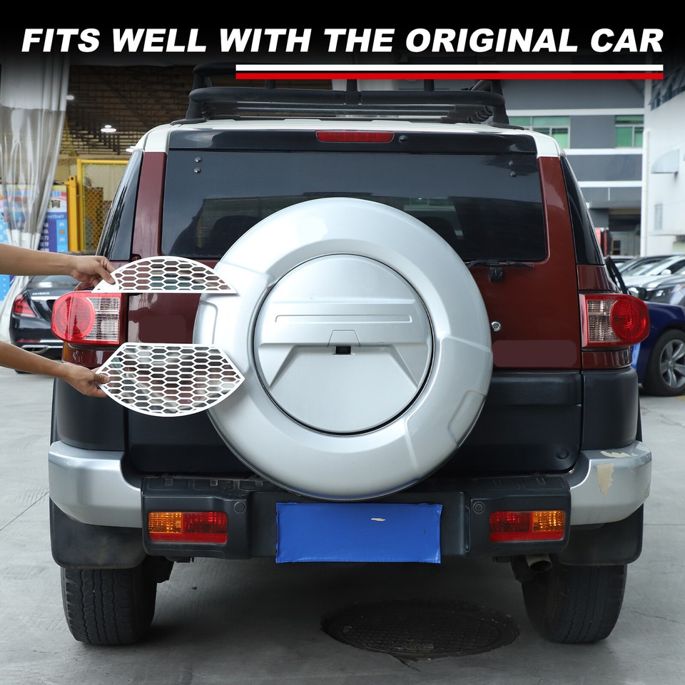Steel + Alloy Silver Spare Tire Cover Patch For Toyota FJ Cruiser 2007 ...