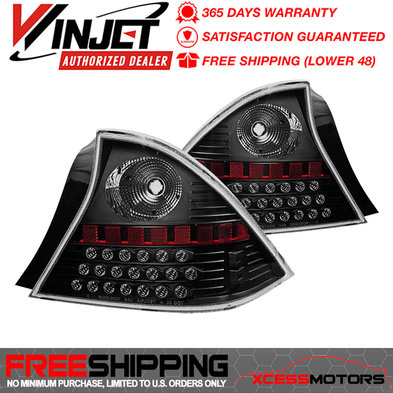 Fits Winjet 01-03 Honda Civic 2Dr LED Brake Tail Lights Lamps - Black ...