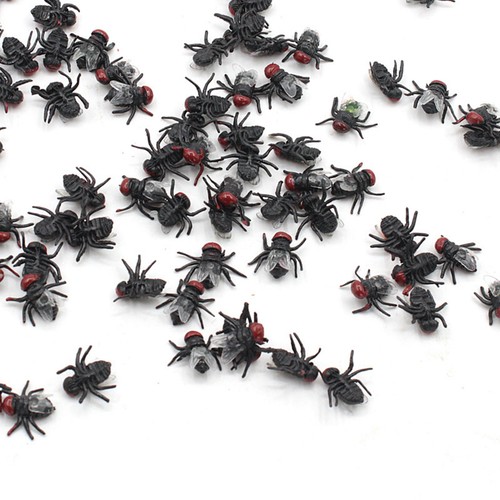 100pcs Simulated Insect Fly High Simulation Tricky Props Joking ...