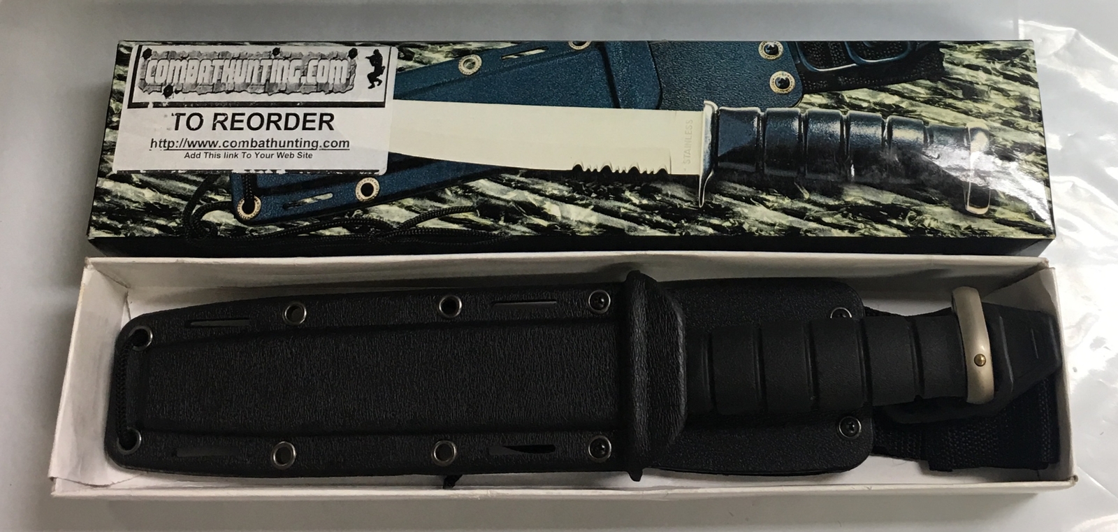 Combat Hunting Frost Cutlery Flying Falcon Hunting Knife w Sheath Made ...