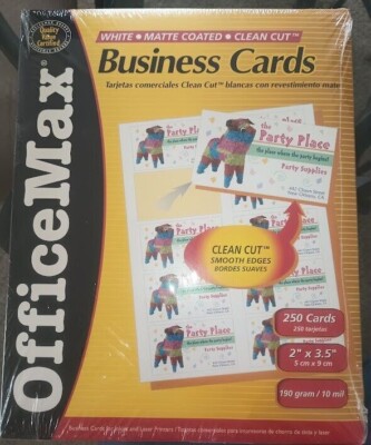 Brand New Office Max Business Cards 250 Cards 2X3.5 | eBay