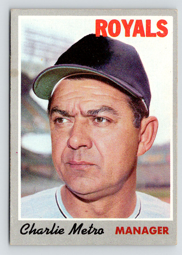 1970 Topps Card, #16 Charlie Metro, Kansas City Royals | eBay