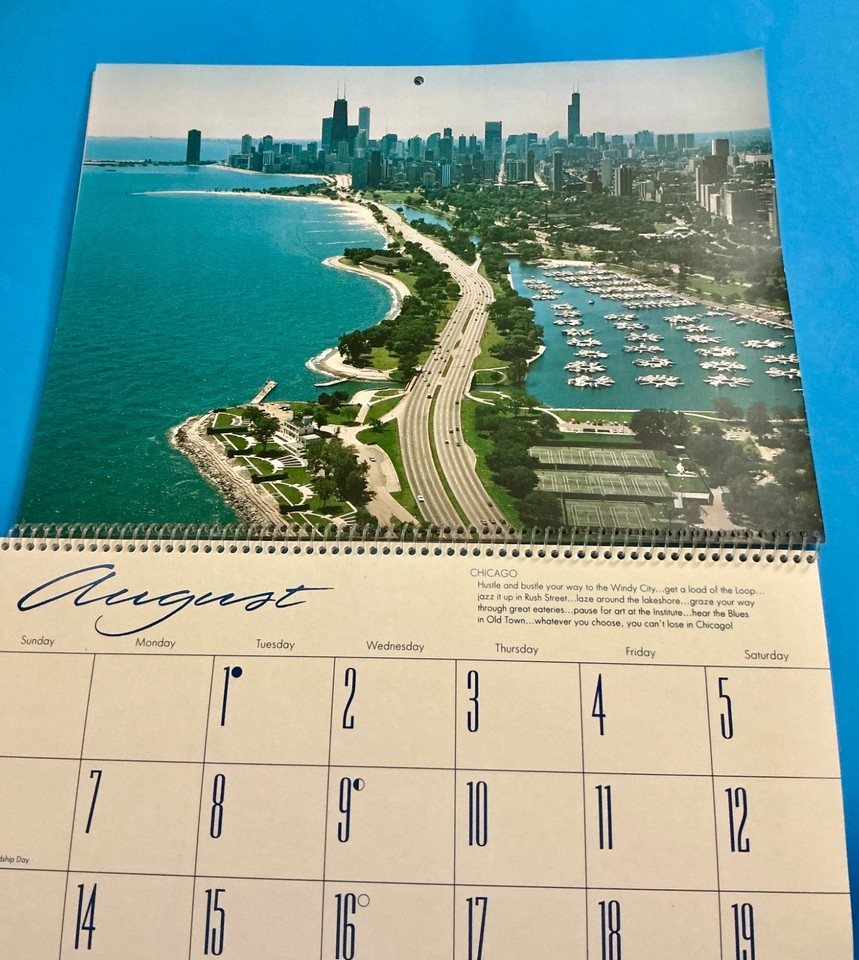 1989 GREAT AMERICAN GETAWAY WALL CALENDAR BROOKLYN BRIDGE WORLD TRADE ...