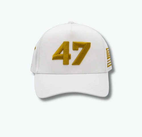 Limited Charlie Kirk White Hat Cap Gold 47 Turning Point USA Trump ...