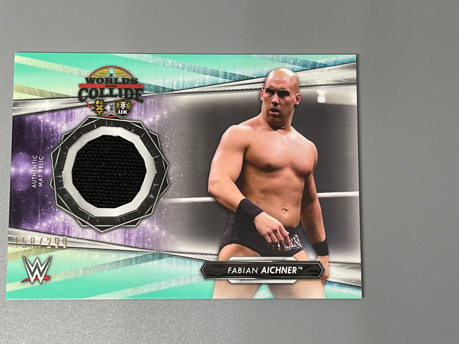 2021 Topps WWE - Mat Relics NXT Worlds Collide Aqua #MR-FA Fabian ...
