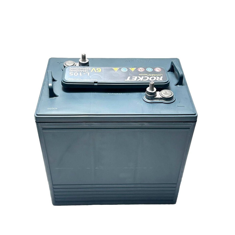 Rocket L-105 225Ah 6V Golf Cart Battery - Compatible w/ T-105 T-605 ...