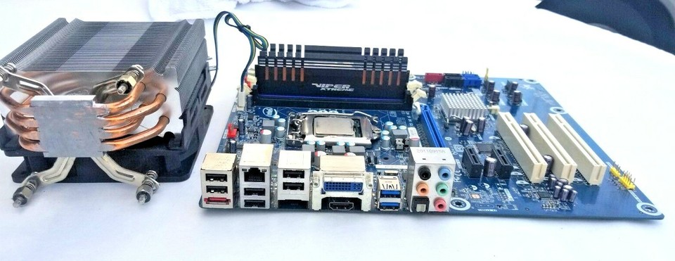 Intel DH67CL Motherboard + 3.8GHz INTEL i7 SR00C CPU + 16GB RAM + H/S ...