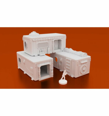 Underhive container hab buildings (4) | Legion - Necromunda - Infinity ...