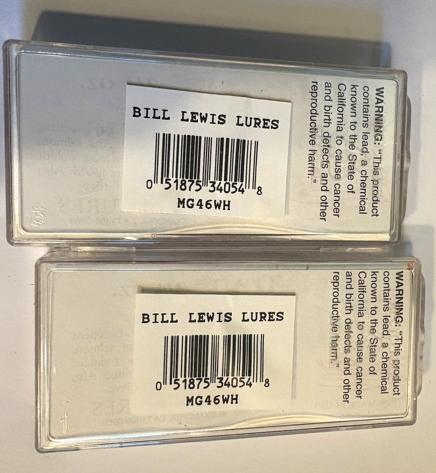 2 NEW Vintage BILL LEWIS LURES 3/4oz RAT-L-TRAP Lipless CRANKBAITS ...