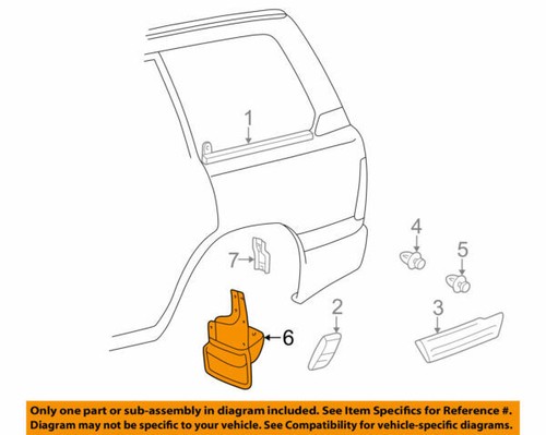 76626-60150 Toyota Mudguard sub-assy, quarter panel, rear lh 7662660150 ...