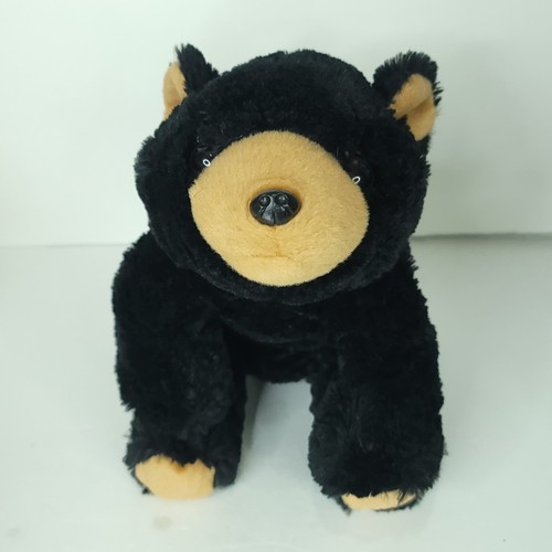 Wishpets Daron Black & White Stuffed Panda Bear Animal Plush Red Collar ...