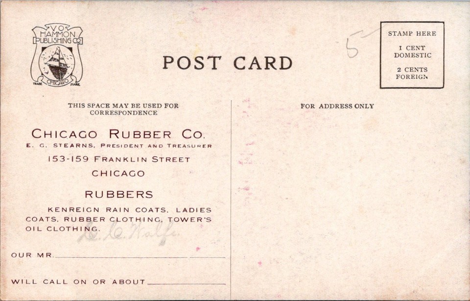 Chicago Rubber Co Facade Art Institute Illinois IL Hammon c1910 ...