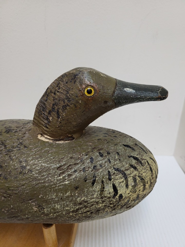 Rare Vintage Oscar Peterson Hen Black Duck Decoy Cadillac Michigan | eBay