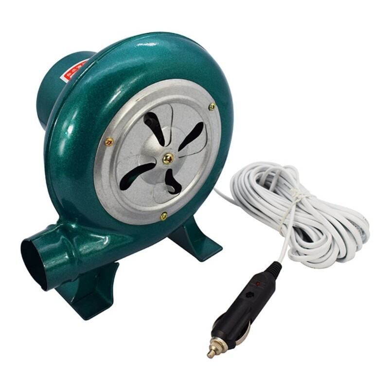 12V Car Socket Powered BBQ Fan Barbecue Air Blower Camping Hair Dryer ...