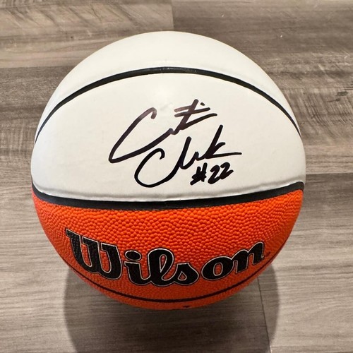 Caitlin Clark - Signed / Autographed Wilson WNBA Mini Basketball w/COA ...