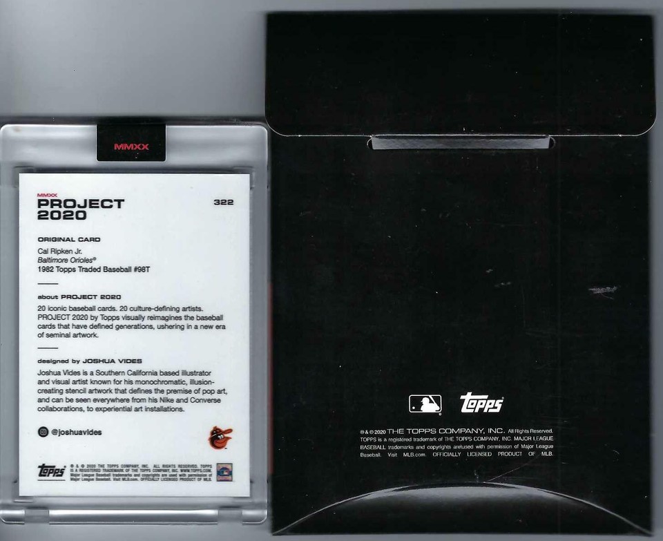 Topps Project 2020 Card #322 Cal Ripken Jr. By Joshua Vides PR SP 1,846 ...