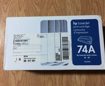HP 92274A 74A Black Toner Cartridge 4L 4P Genuine New OEM Sealed Box | eBay